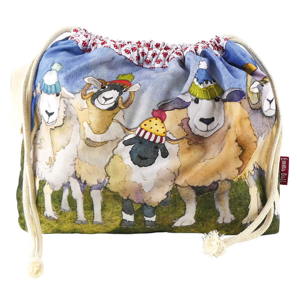 Happy Sheep Drawstring Project Bag – Eskdale Yarns